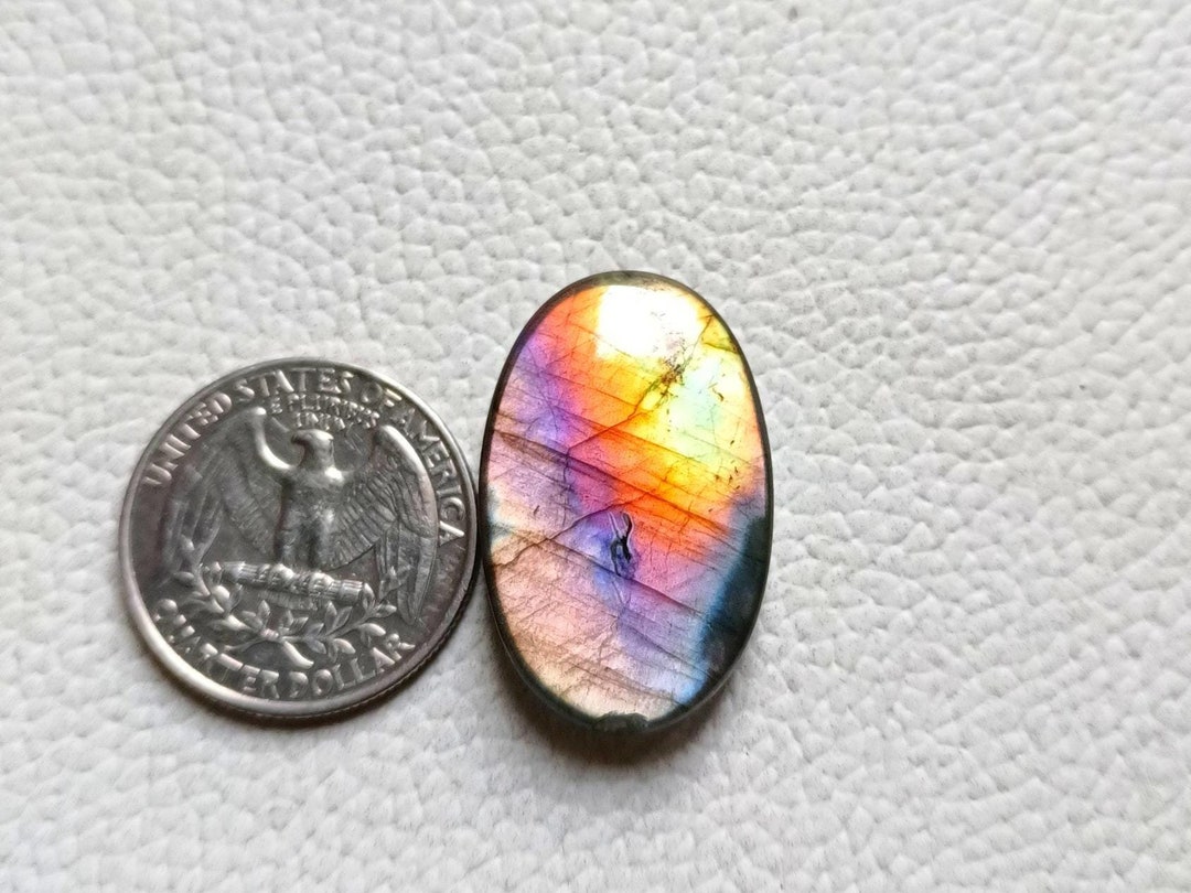 Most Beautiful Full Purple Flashy Labradorite .flat Back Oval Shape ...