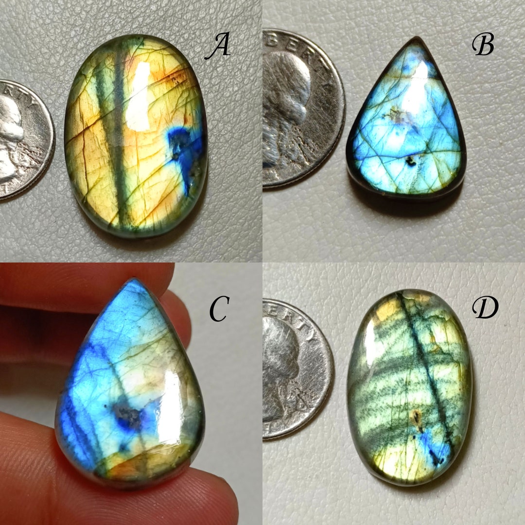 MULTI Flash! Blue Labradorite Mix Shape Cabochon Flat Back Free Size ...