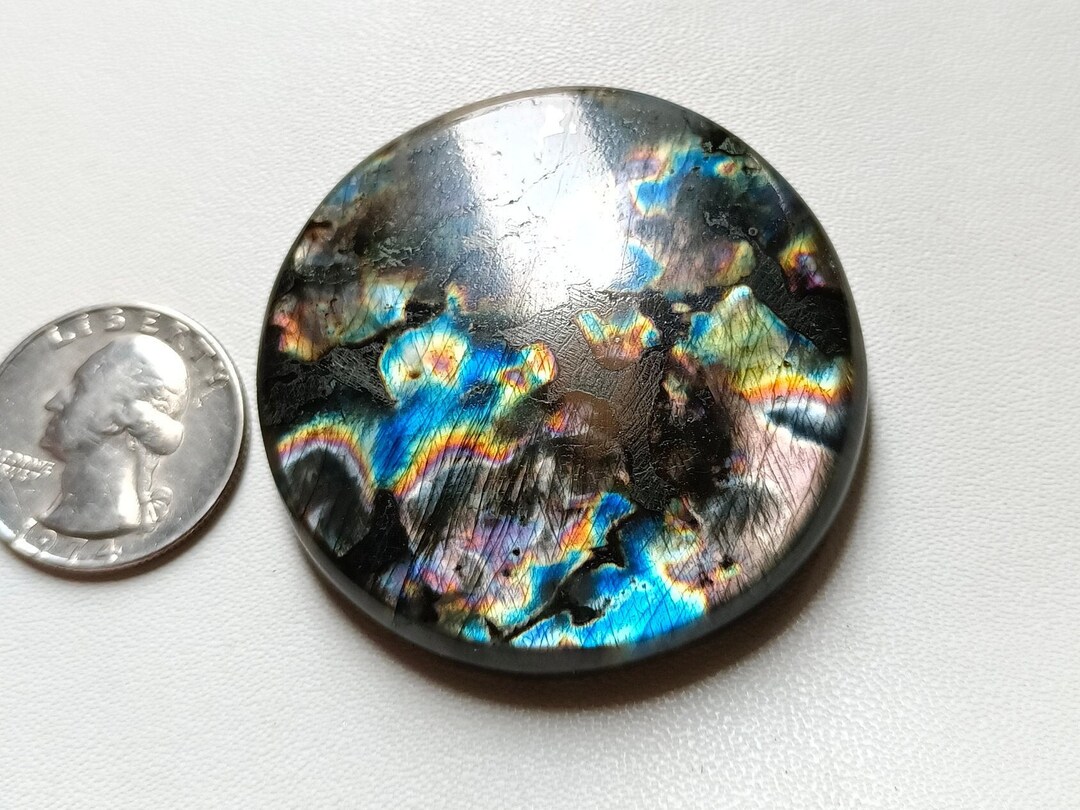 Rare Quality Round Shape Multi Flashy Labradorite ~~ Loose Gemstone ...