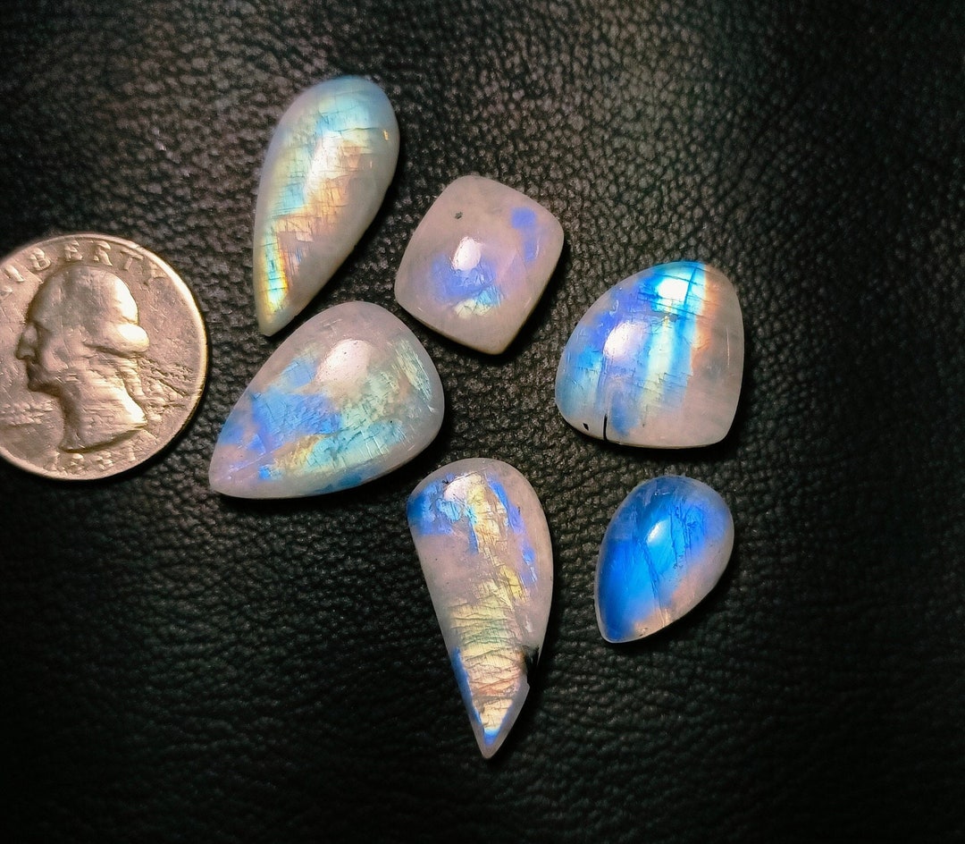 AAA+++ Quality Multi Fire Rainbow Moonstone Cabochon Hand Made Mix ...