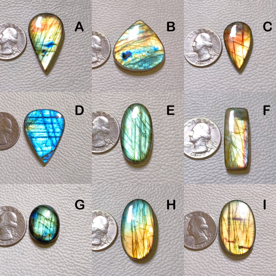 Blue & Gold Fire Labradorite Loose Gemstone High Hand Polished Gemstone ...