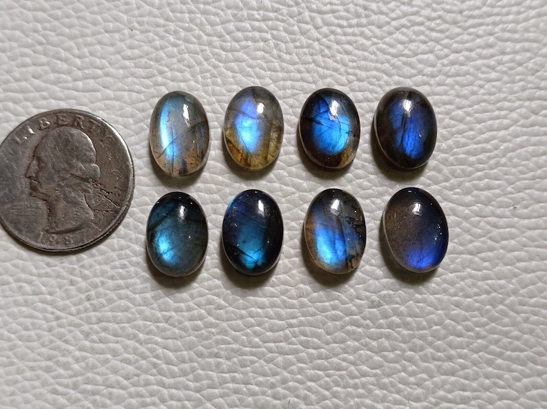 Terrific ~ Blue Flash Labradorite Oval Shape Cabochon Loose Gemstone ...