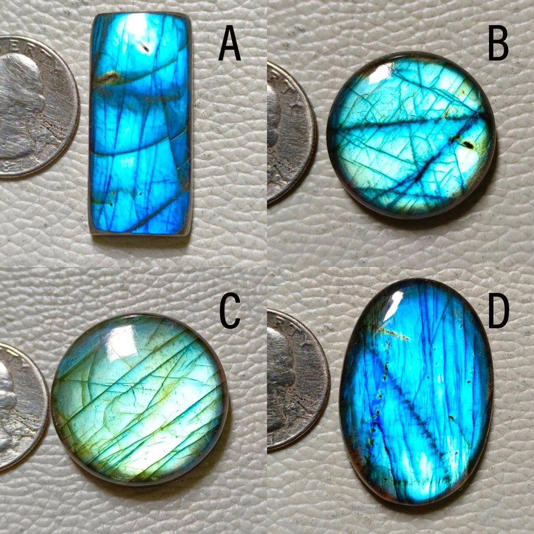 Gorgeous Stunning Flash! Blue Labradorite Mix Shape Cabochon Flat Back ...