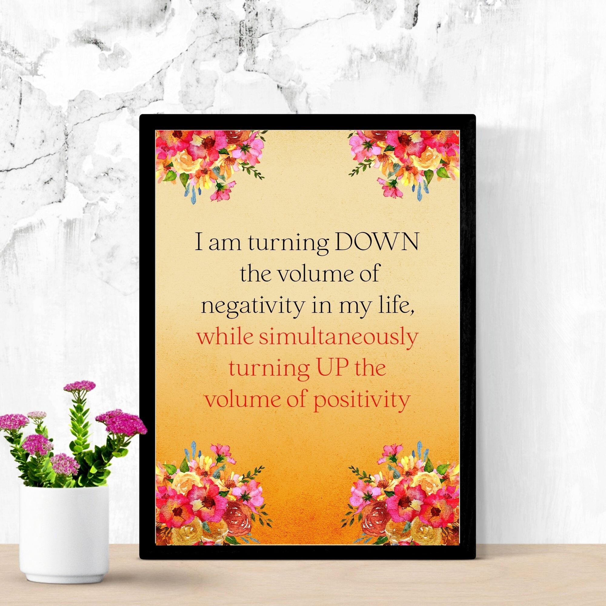 Positive Affirmation Wall Art, Printable Wall Art, Office Decor Wall ...