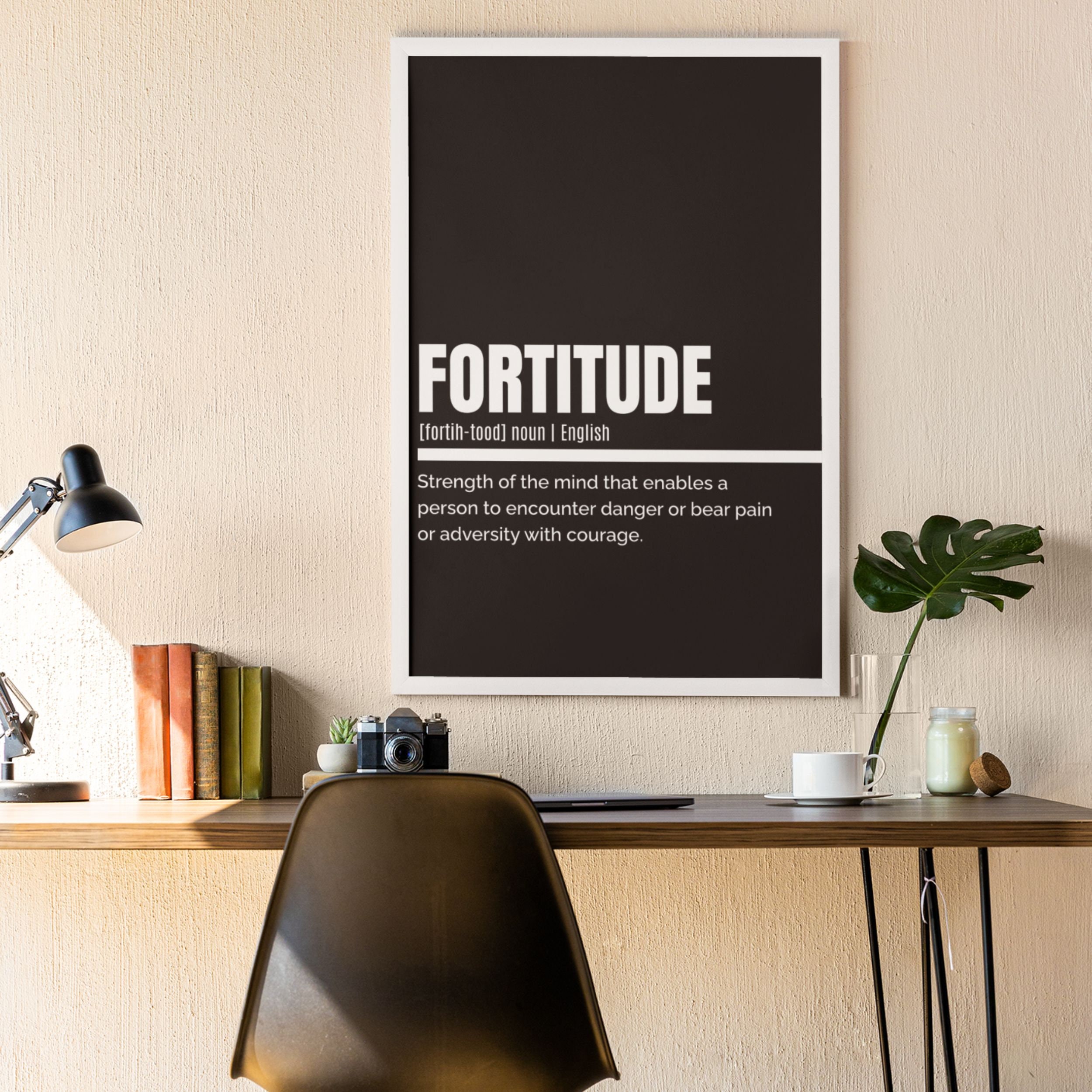 Fortitude Print, Motivational Quote, Definition, Printable Wall Art ...