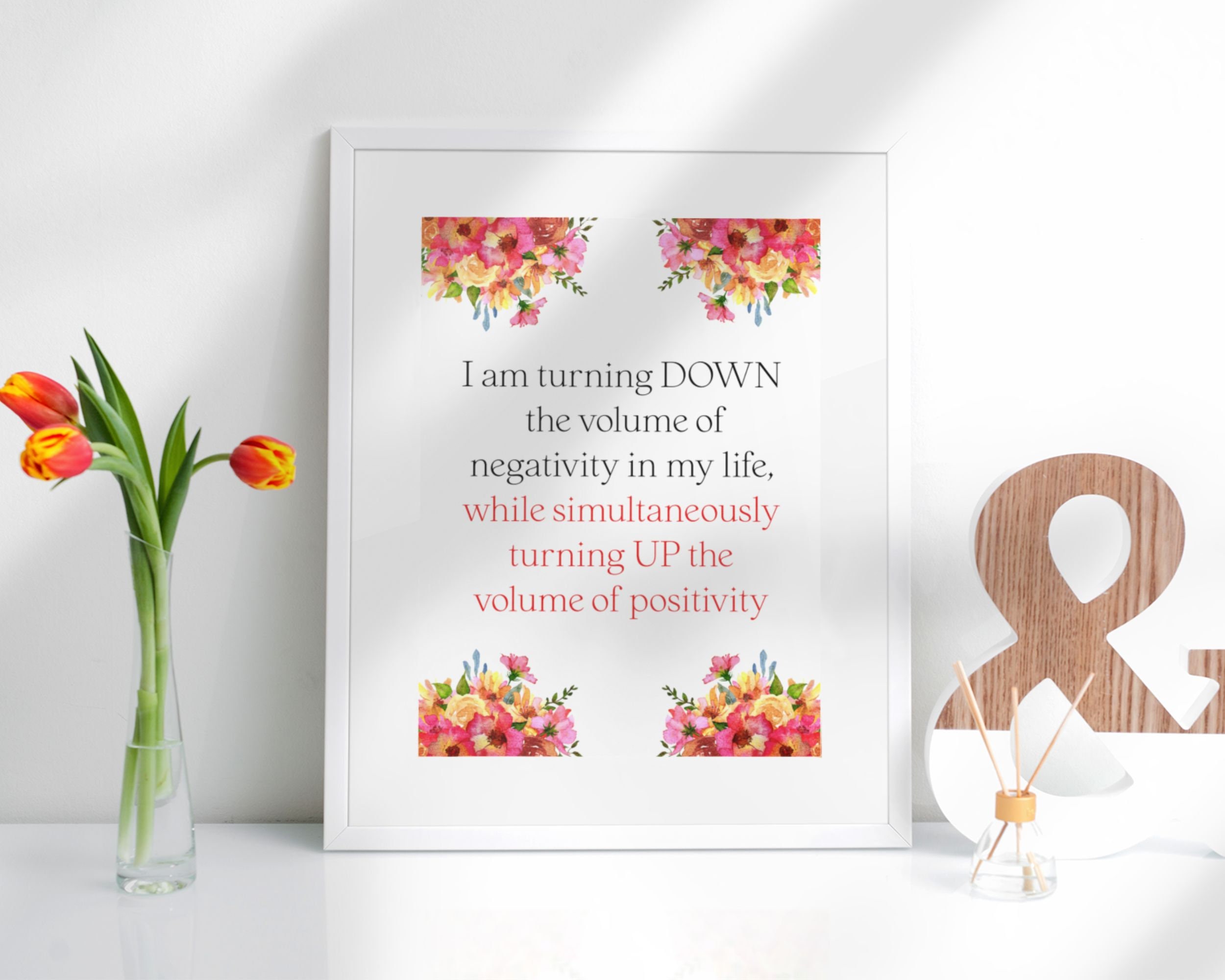 Positive Affirmation Wall Art, Printable Wall Art, Office Decor Wall ...