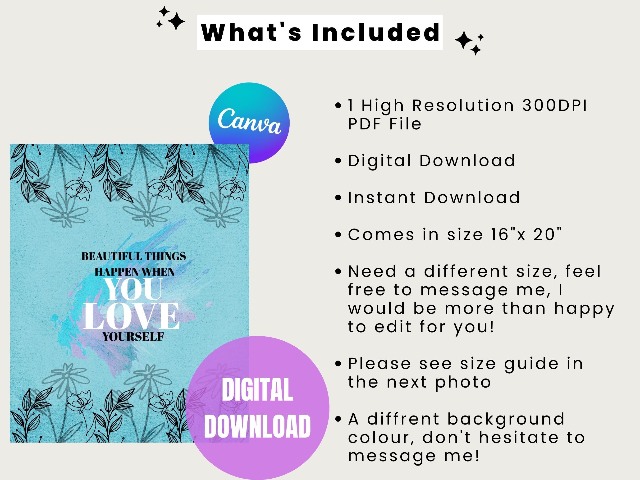 Self-love Positive Affirmation Printable Wall Art Self-care - Etsy