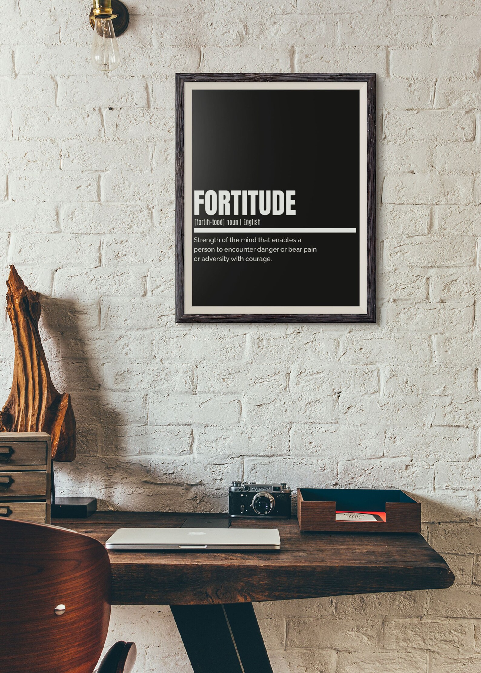 Fortitude Print, Motivational Quote, Definition, Printable Wall Art ...
