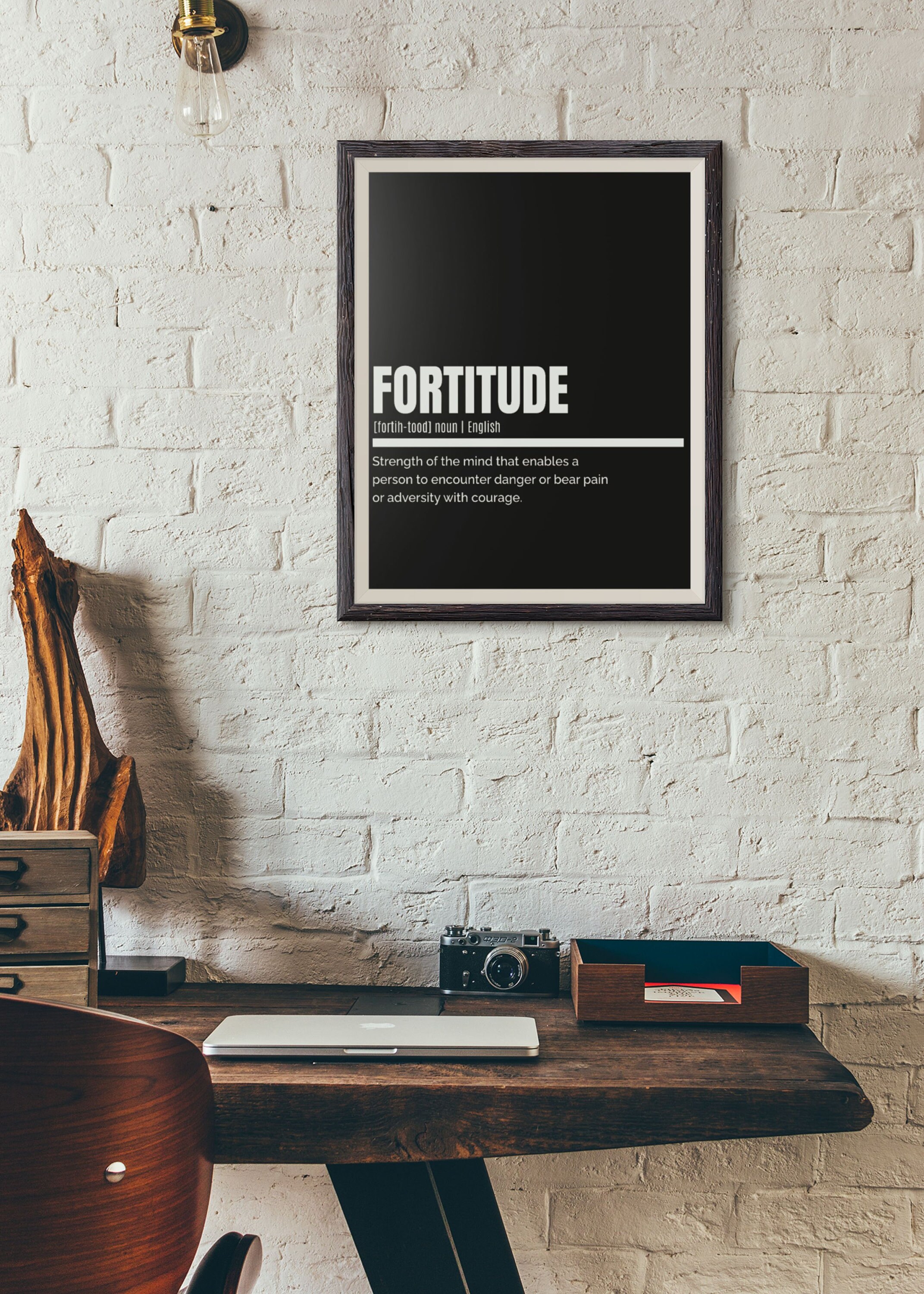 Fortitude Print, Motivational Quote, Definition, Printable Wall Art ...