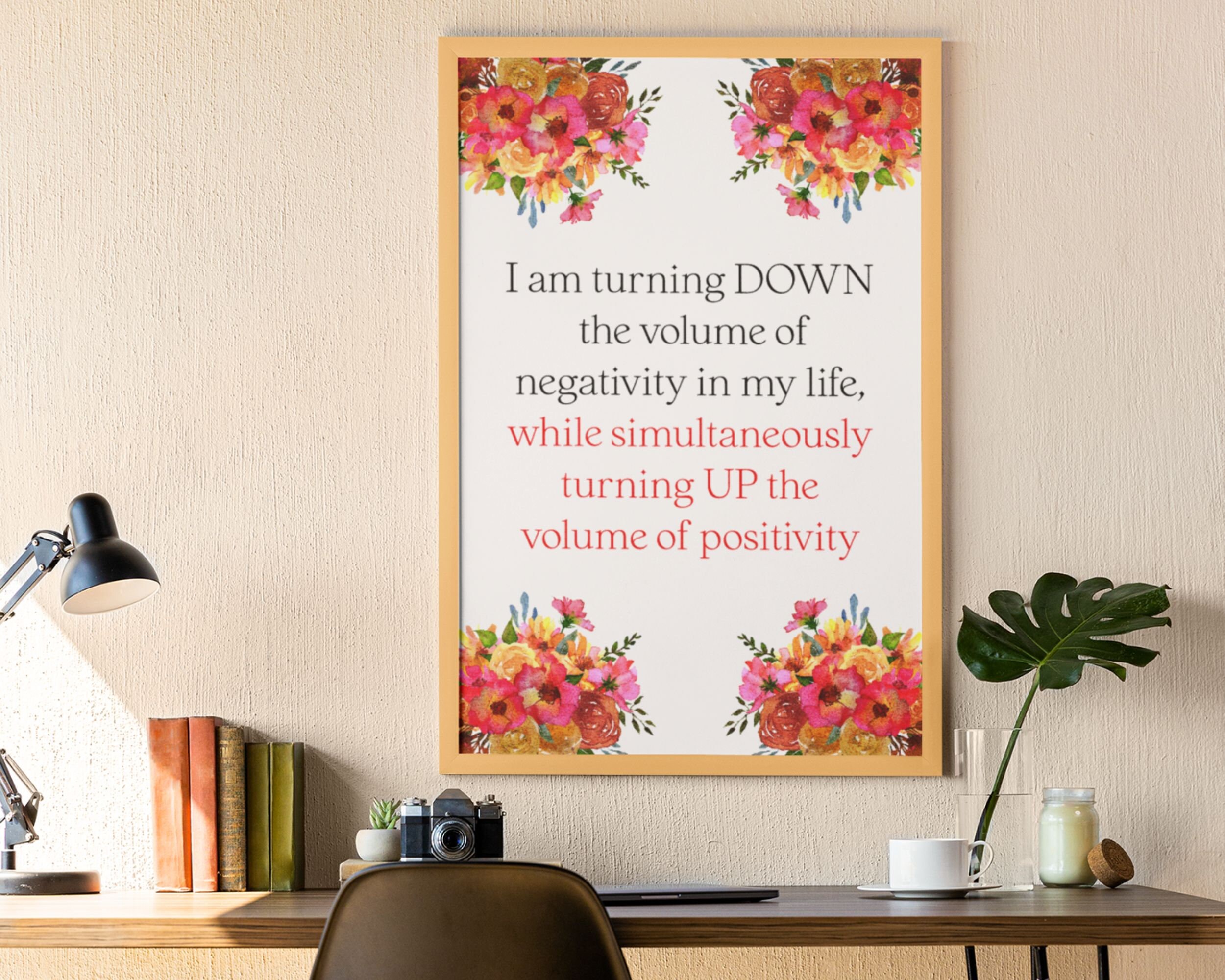 Positive Affirmation Wall Art, Printable Wall Art, Office Decor Wall ...
