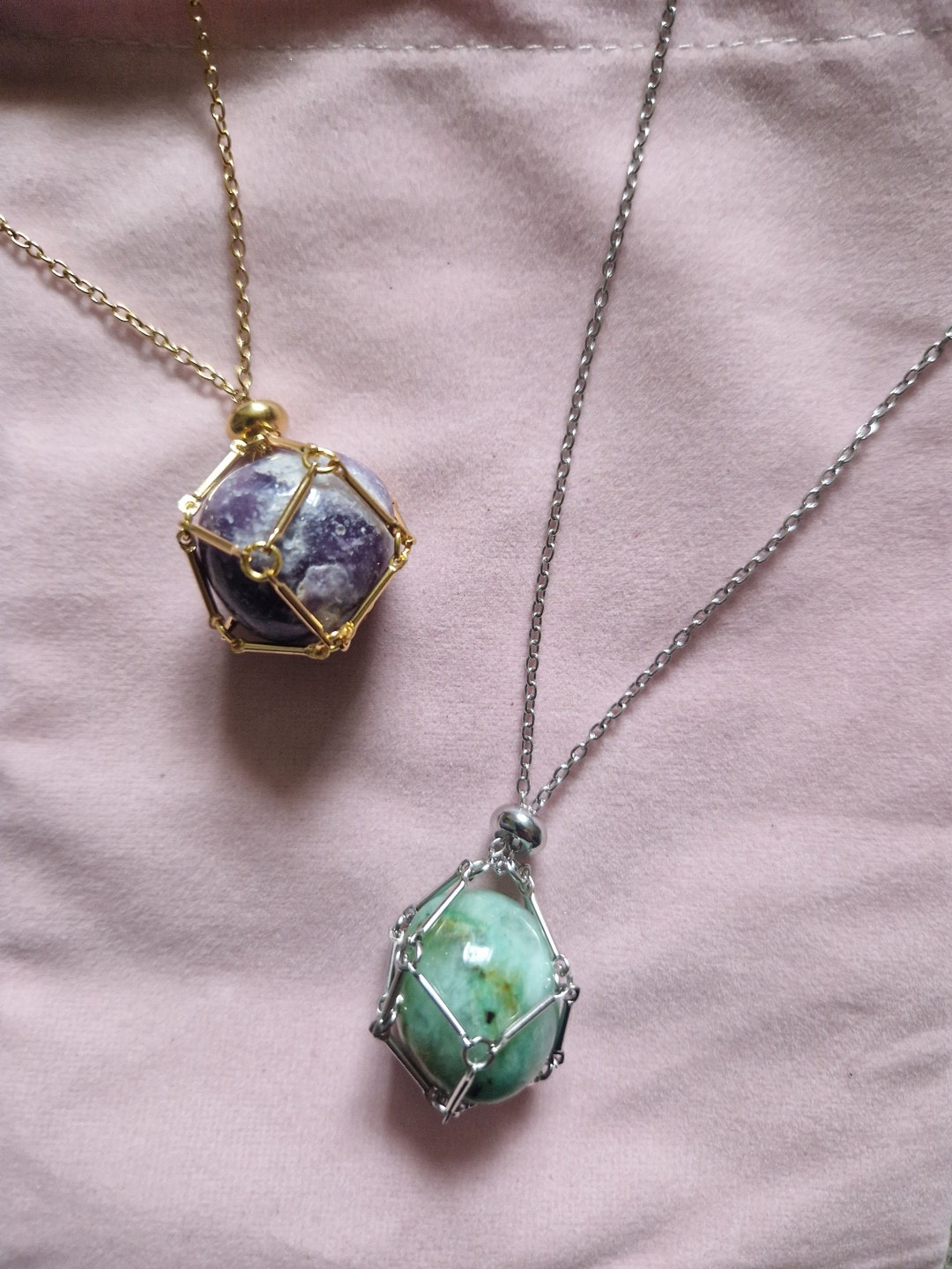 Changeable Crystal Cage Necklace includes Tumble - Etsy