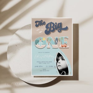 The Big One Invitation - Etsy