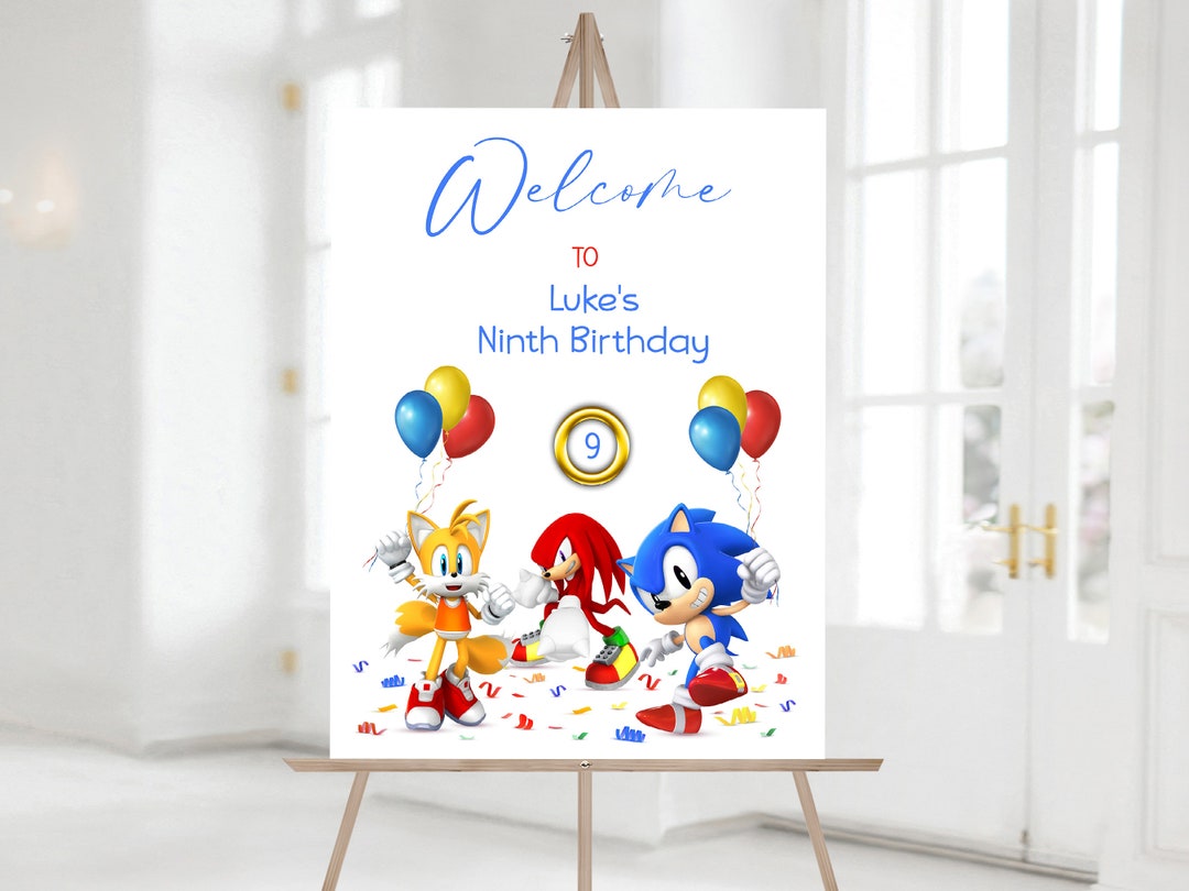 Sonic Welcome Sign Sonic the Hedgehog Birthday Party Decor - Etsy