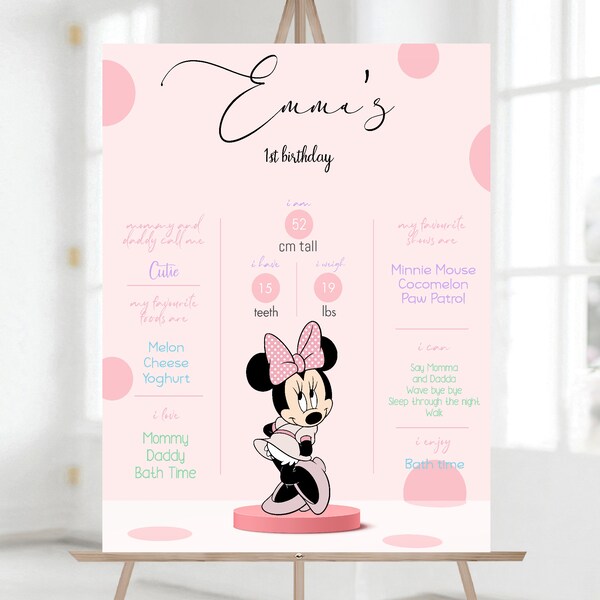 Welcome Board Minnie Mouse - Etsy