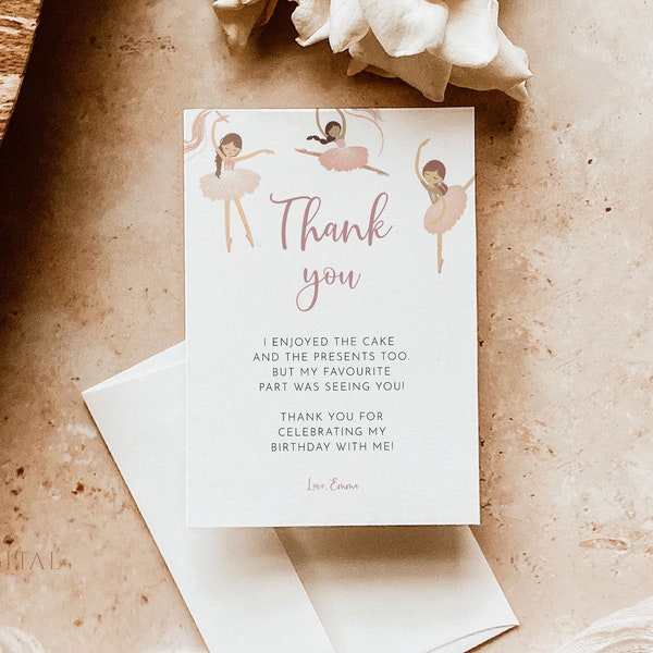 Ballerina Thank You - Etsy