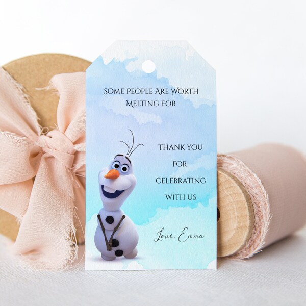 Frozen Birthday Tags - Etsy