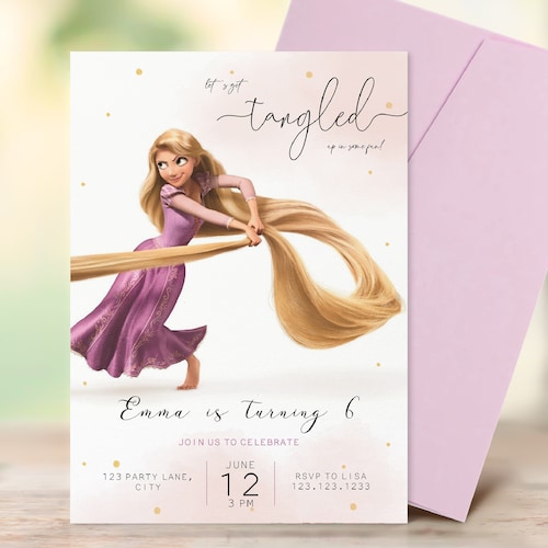 Tangled Digital Birthday Invitation Tangled Birthday Party - Etsy