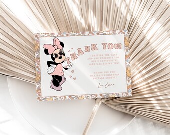 Minnie Mouse Thank You Notes Thank You Cards Thank You - Etsy
