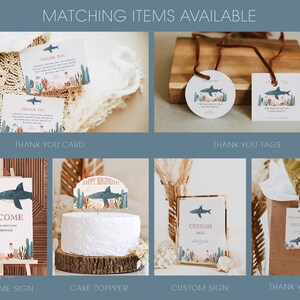 Shark Thank You Tag Shark Birthday Party Favor Tags Printable Shark ...