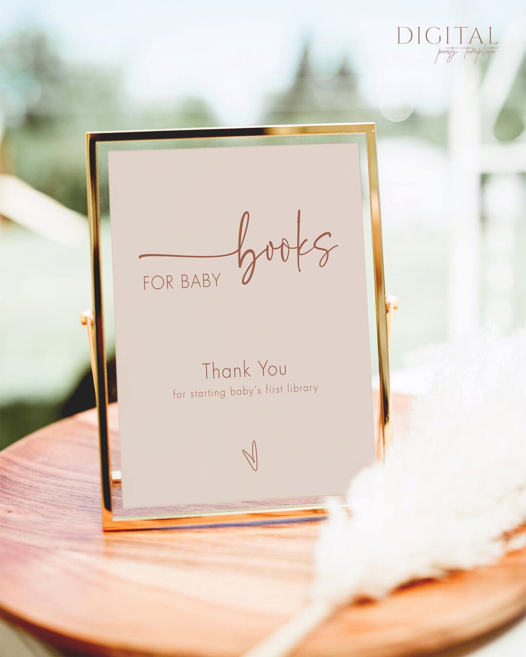 Books for Baby Sign, Printable Baby Library Gift Station Modern Minimal ...