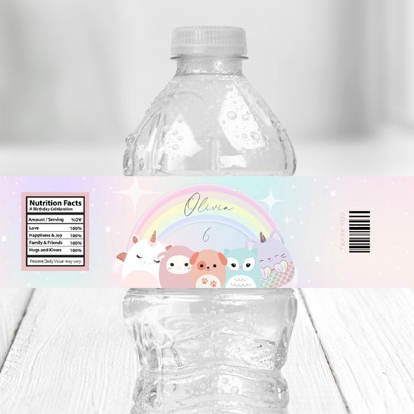 Squishmallow Bottle Wrappers - Etsy