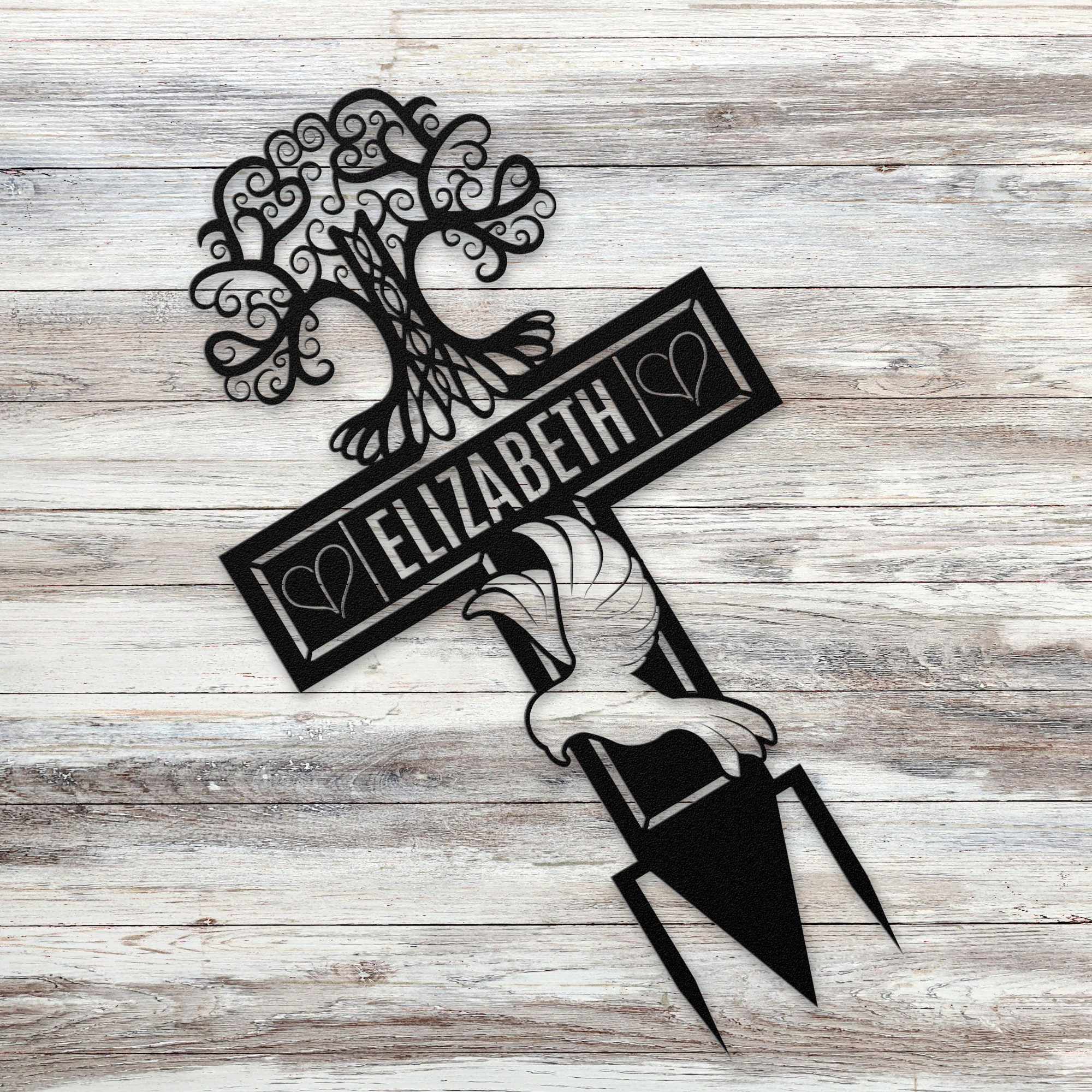 Personalized Memorial Cross Metal Garden & Yard Stake, Cemetery Grave ...