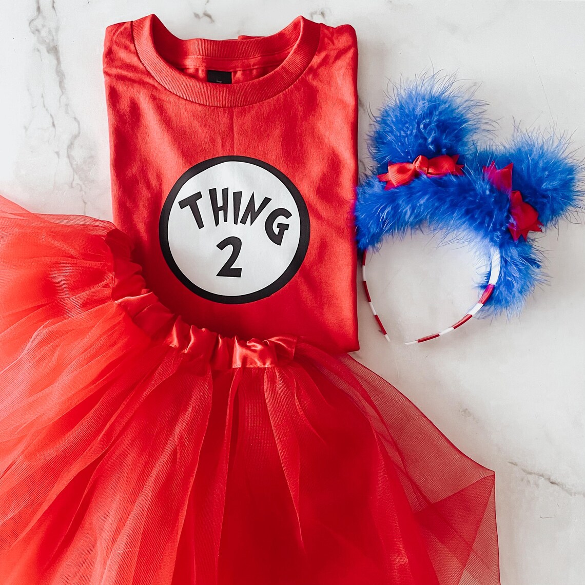 Thing 1 & Thing 2 Set | Dr. Seuss Costume | Thing 1 Shirt | Thing 2 ...