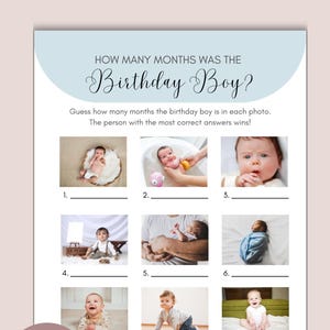 First Birthday Party Game, How Old Was the One Year Old Game, Birthday ...