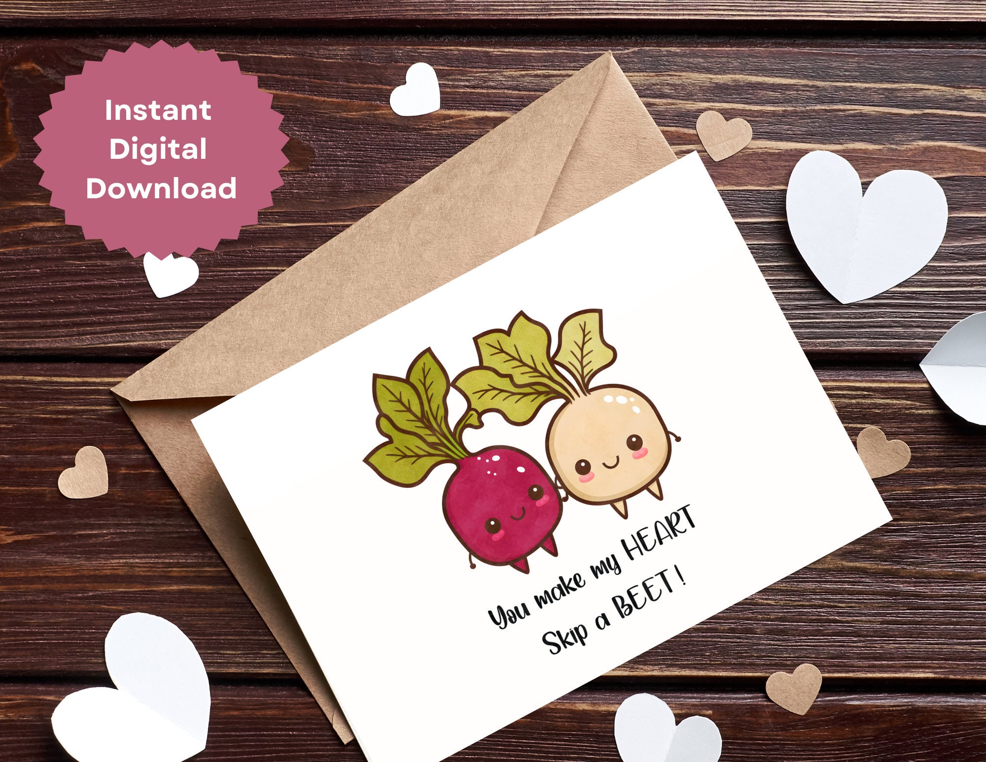 Thinking of You Card, Funny Cute Card, Love Card, Pun Printable Card ...