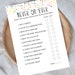 Baby's First Birthday Party Game, Printable 1st Birthday Game, Never ...