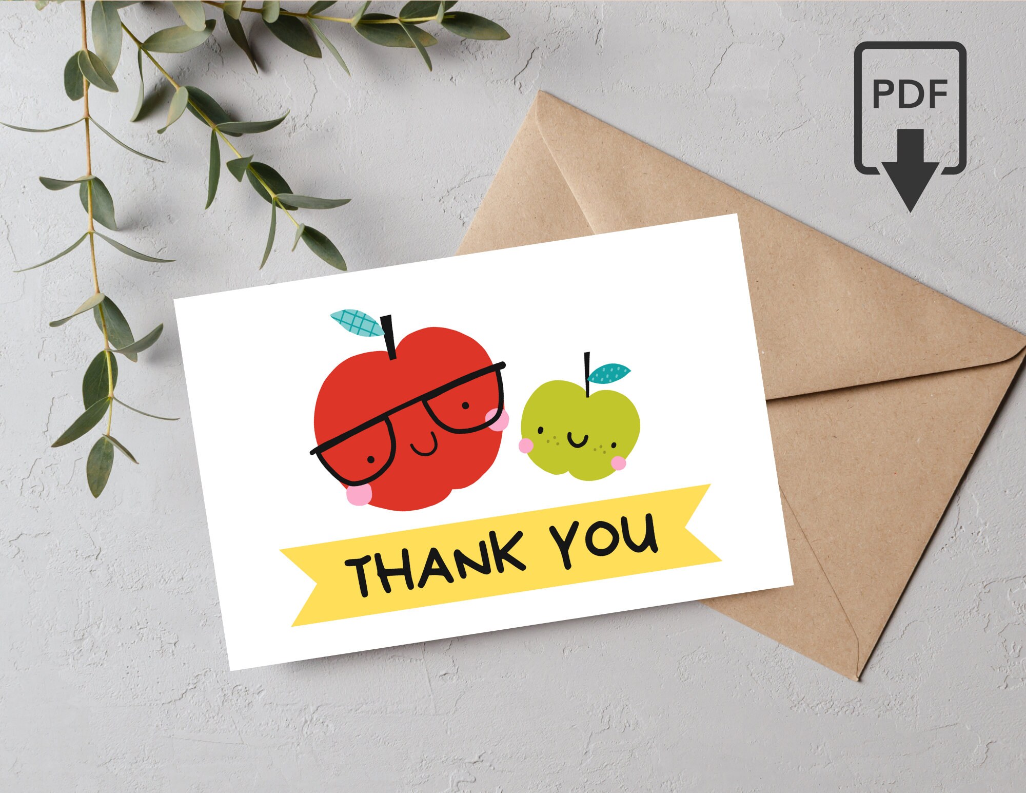Teacher's Appreciation Card, Teacher's Thank You Card, Printable Card ...