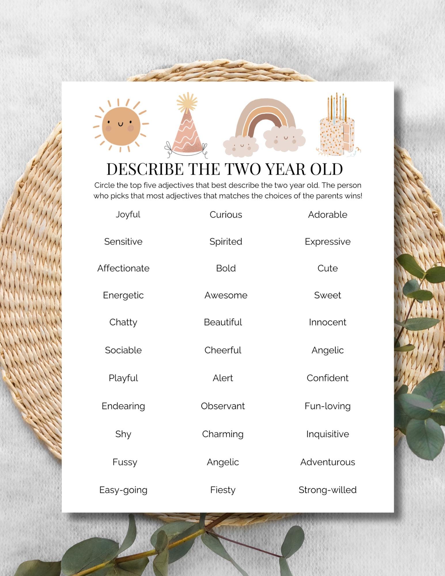 Second Birthday Games Bundle | Printable & Digital Party Games ...