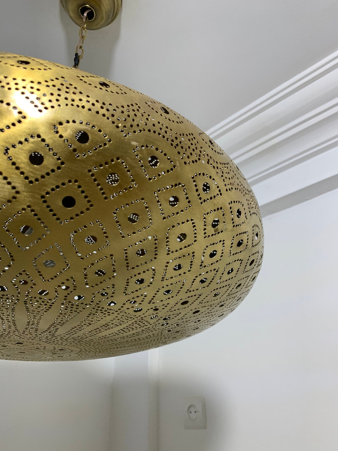 Moroccan Brass Ceiling Lamp, Moroccan Ceiling Lamp, Moroccan Lamp ...