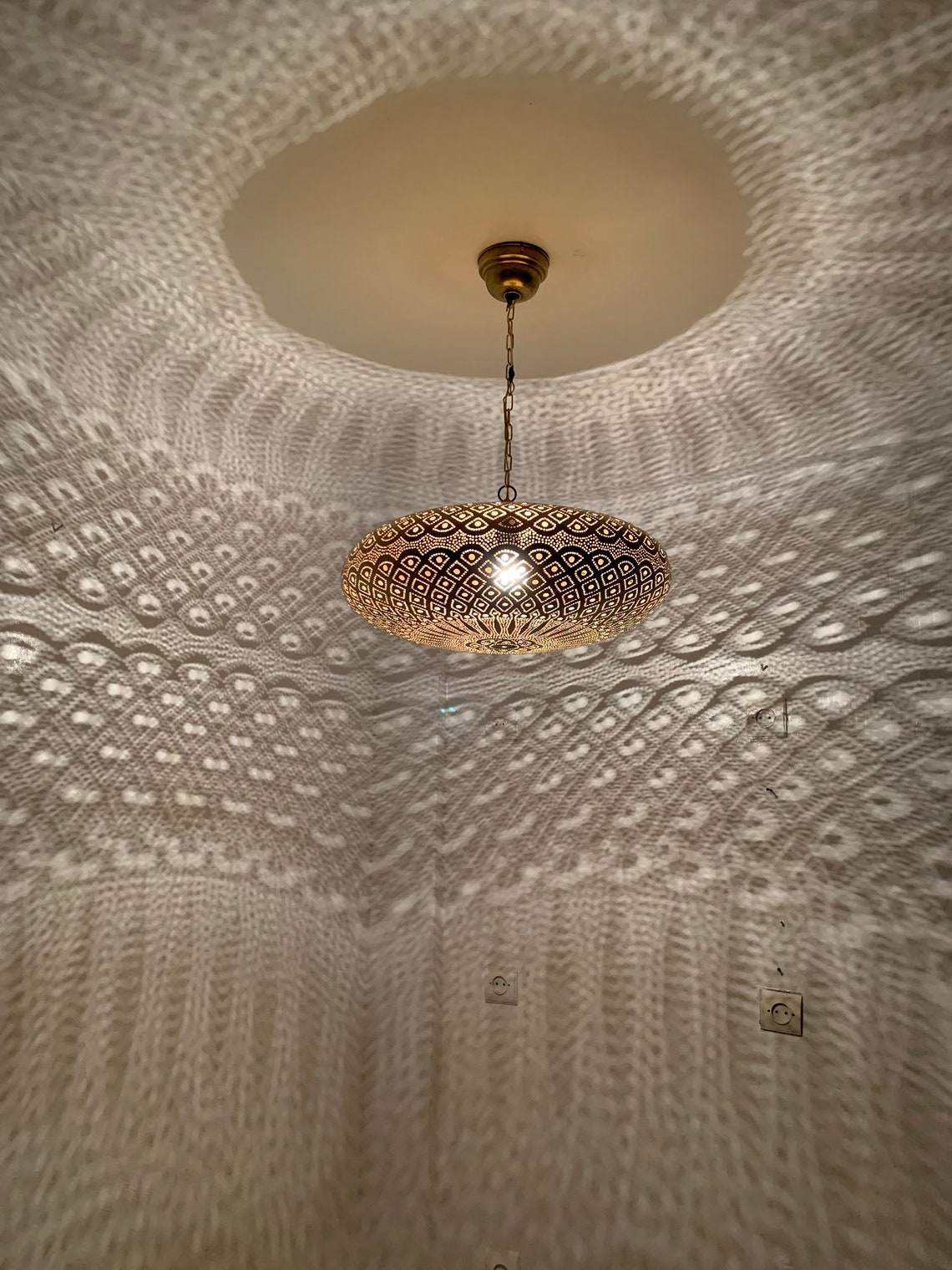 Moroccan Brass Ceiling Lamp, Moroccan Ceiling Lamp, Moroccan Lamp ...