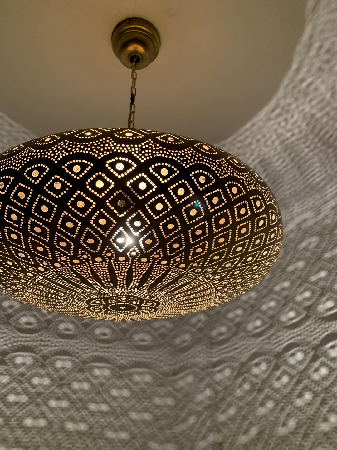 Moroccan Brass Ceiling Lamp, Moroccan Ceiling Lamp, Moroccan Lamp ...