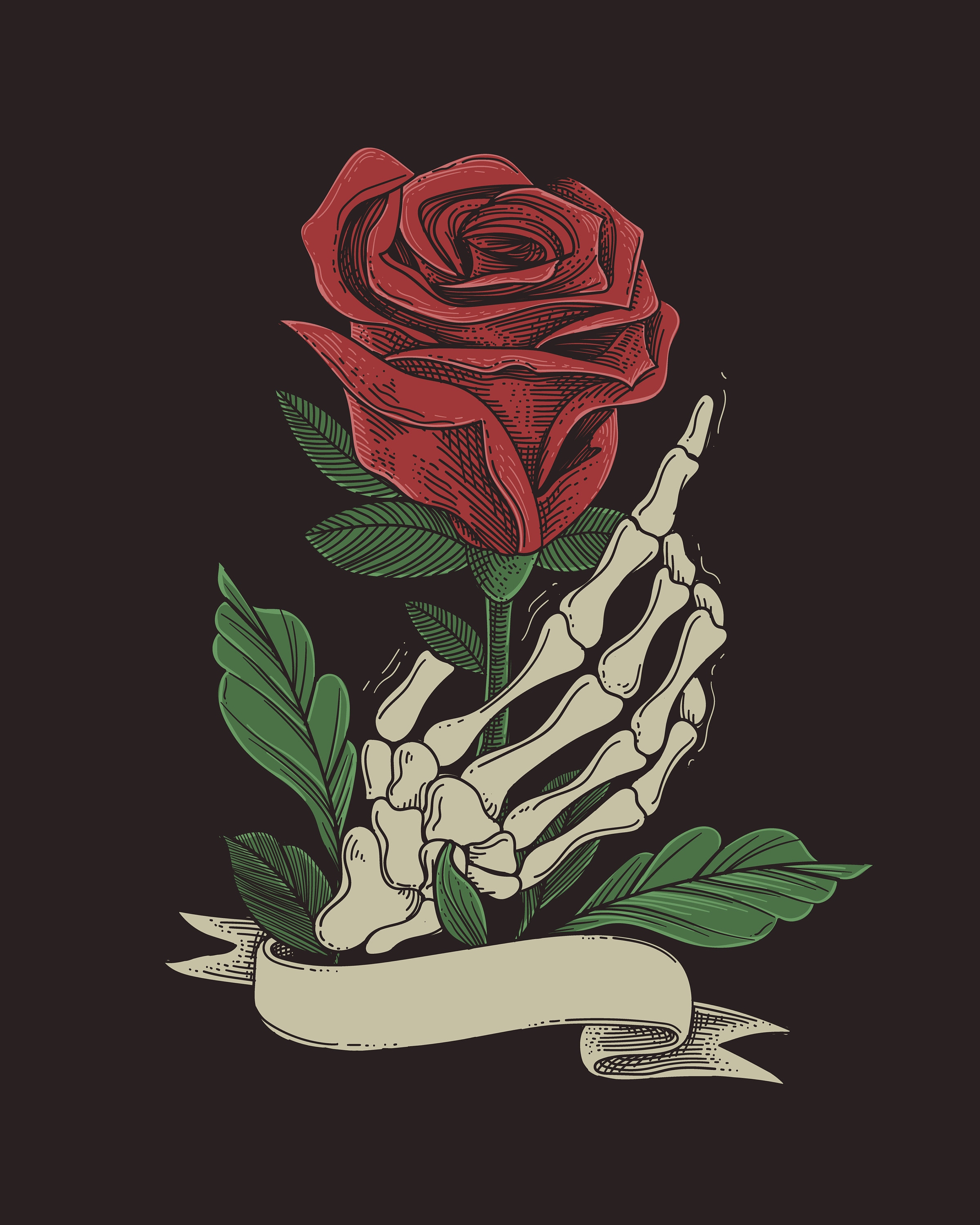 Skeleton Hand Rose Svg Hands Death Svg Skull Rose Svg - Etsy UK