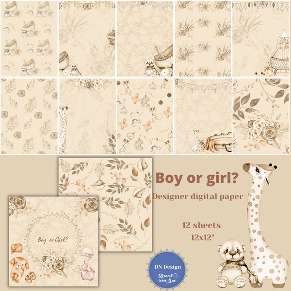 Baby Digital Paper - Etsy