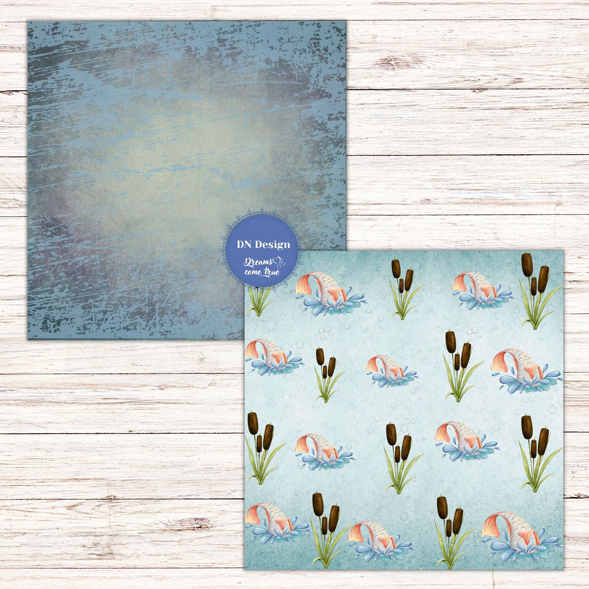 Fishing Digital Paper Pack,camping Digital Paper,father's Day Paper ...