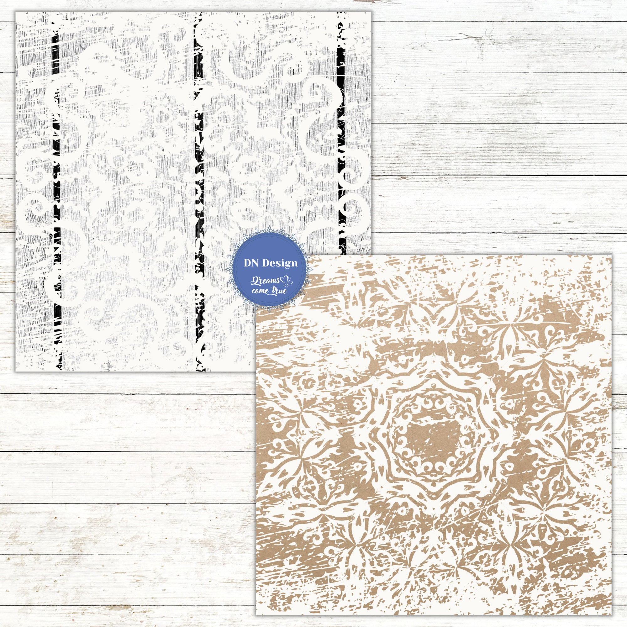 Vintage Digital Paper Pack,basic Digital Paper,simple Design,lace ...