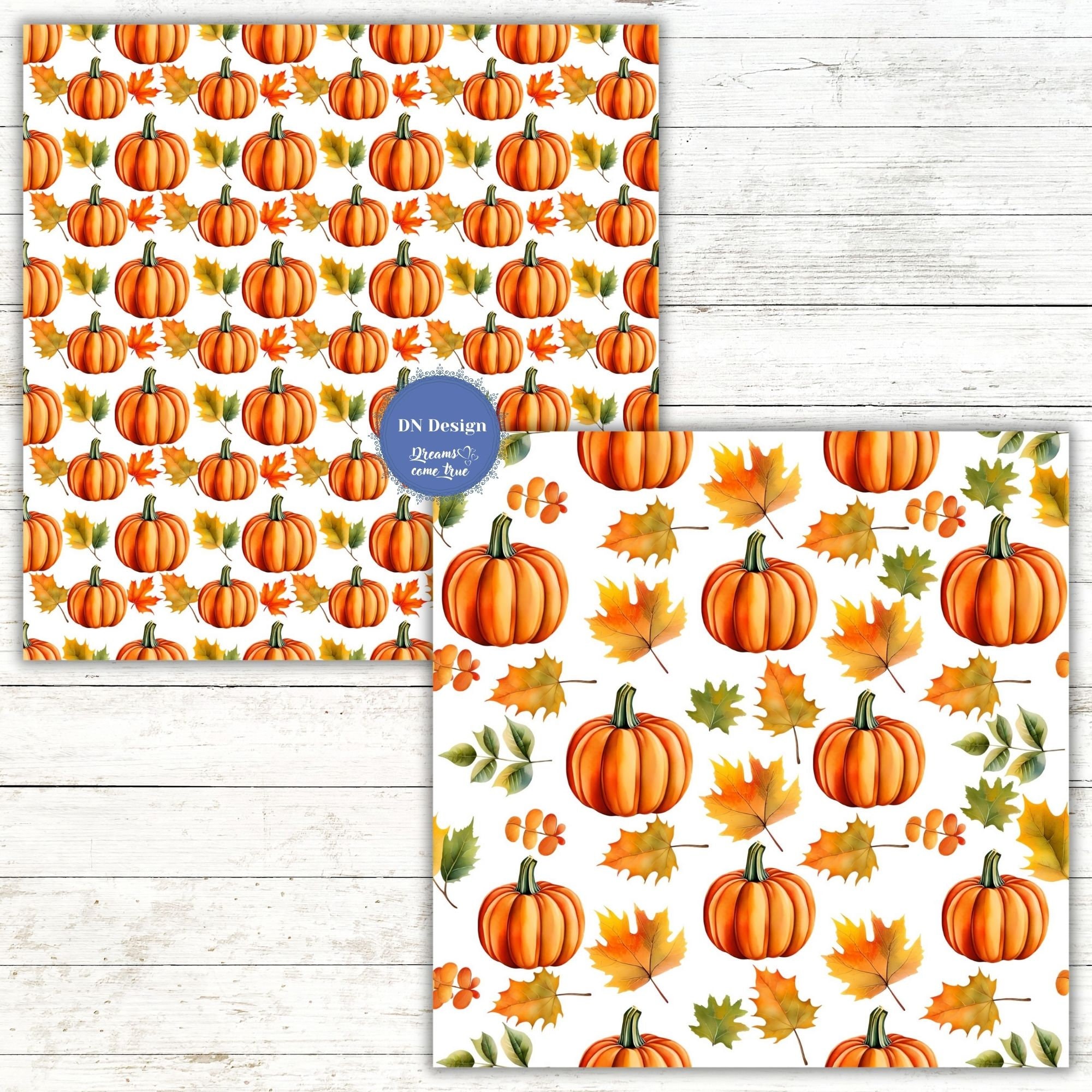 Autumn Scarecrow Digital Paper Pack! Sunflowers, Apples, Grapes, and ...