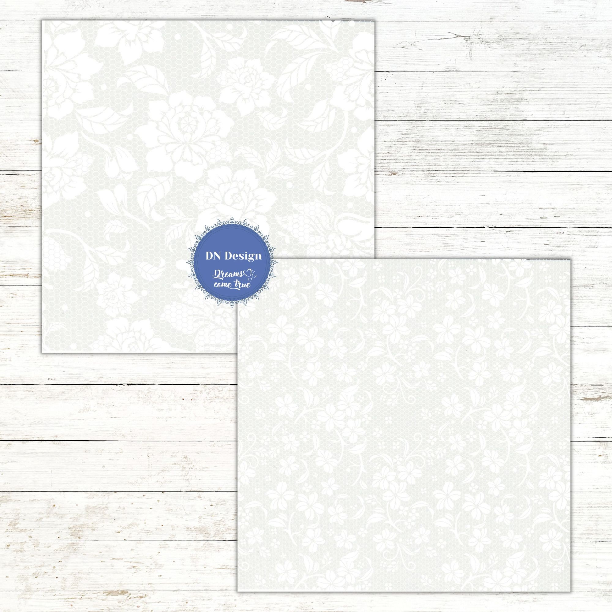 White Lace Basic Digital Paper Pack,wedding Digital Paper,baptism Basic ...