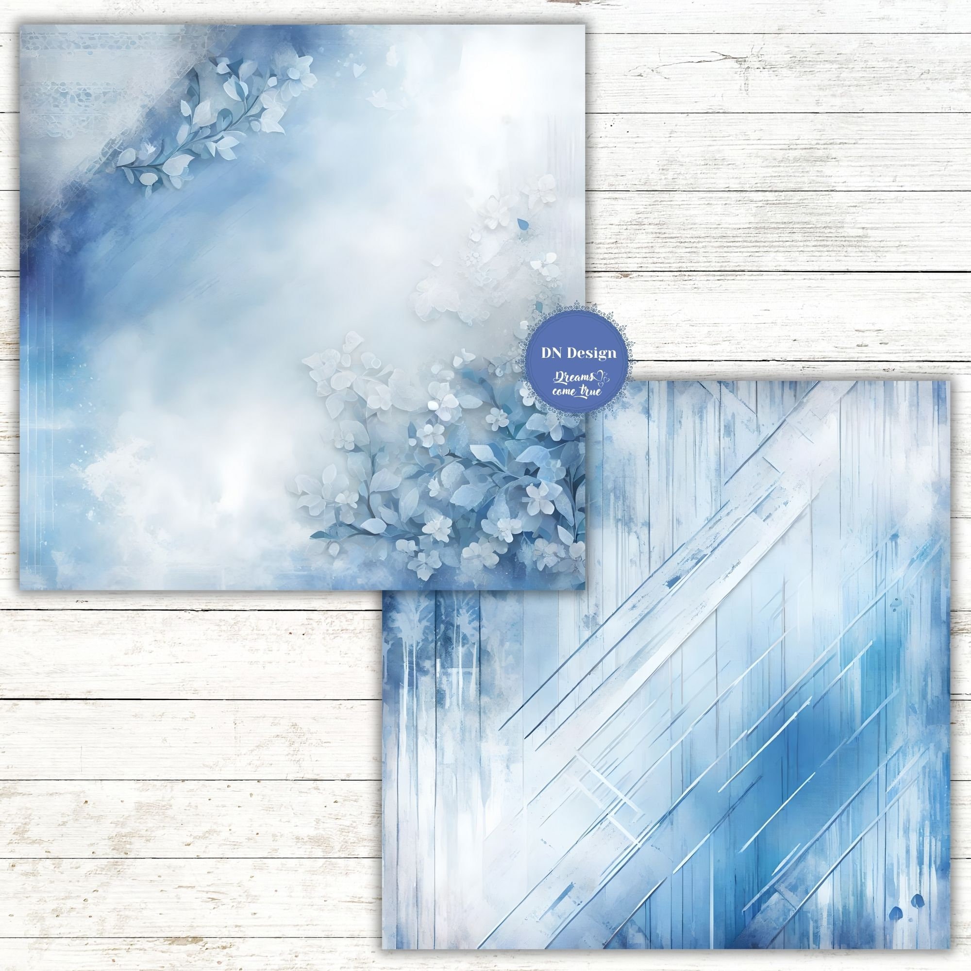 Blue for You Digital Paper Pack,blue Digital Paper,different Texture ...