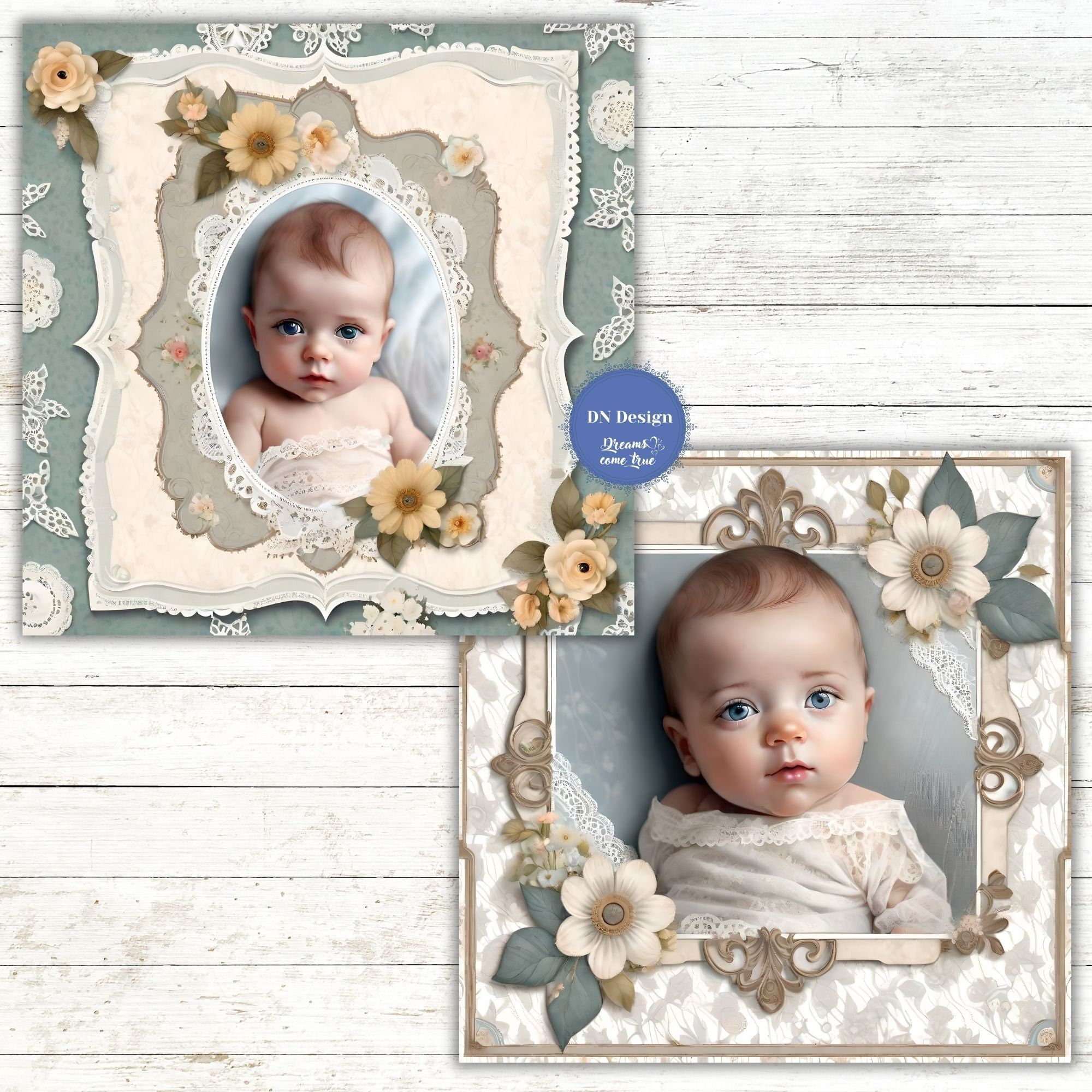 Baby Digital Paper Pack,baptism Digital Paper Pack,angel Digital Paper ...