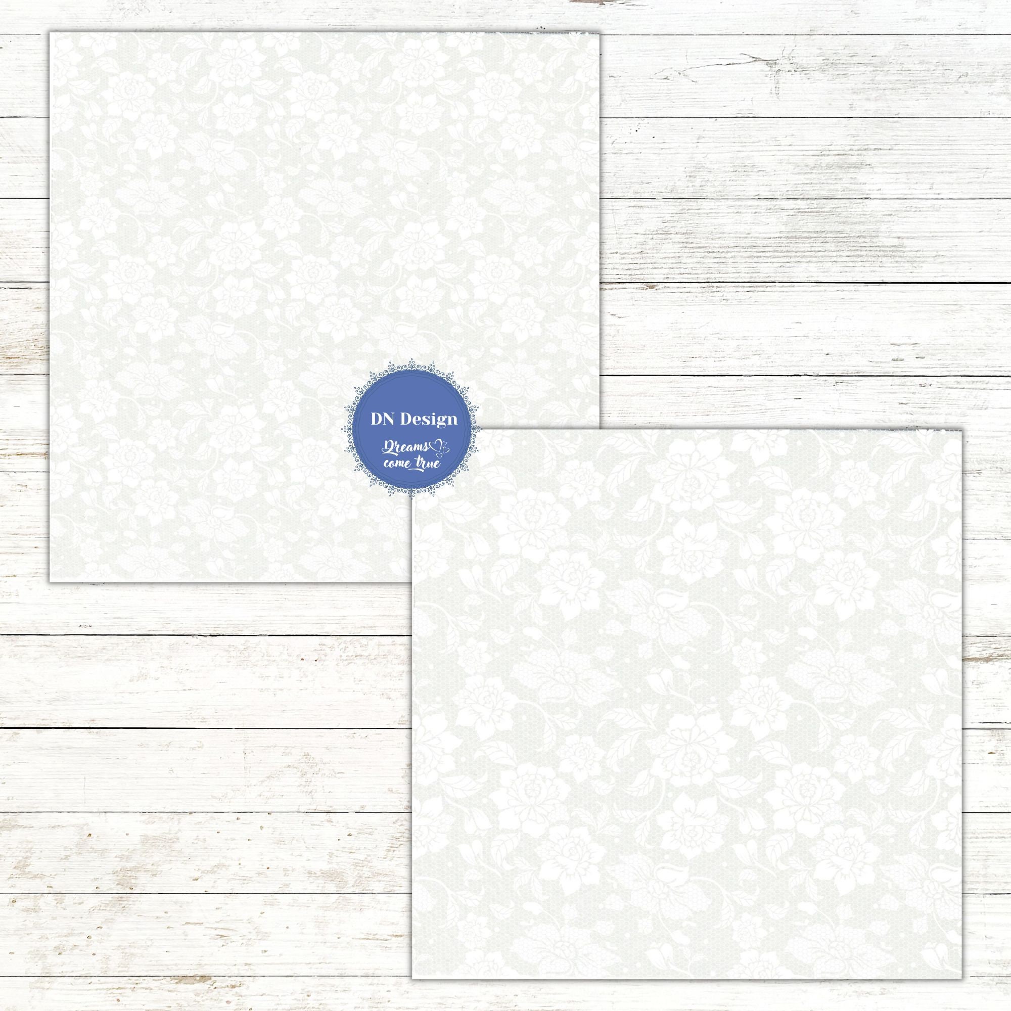 White Lace Basic Digital Paper Pack,wedding Digital Paper,baptism Basic ...