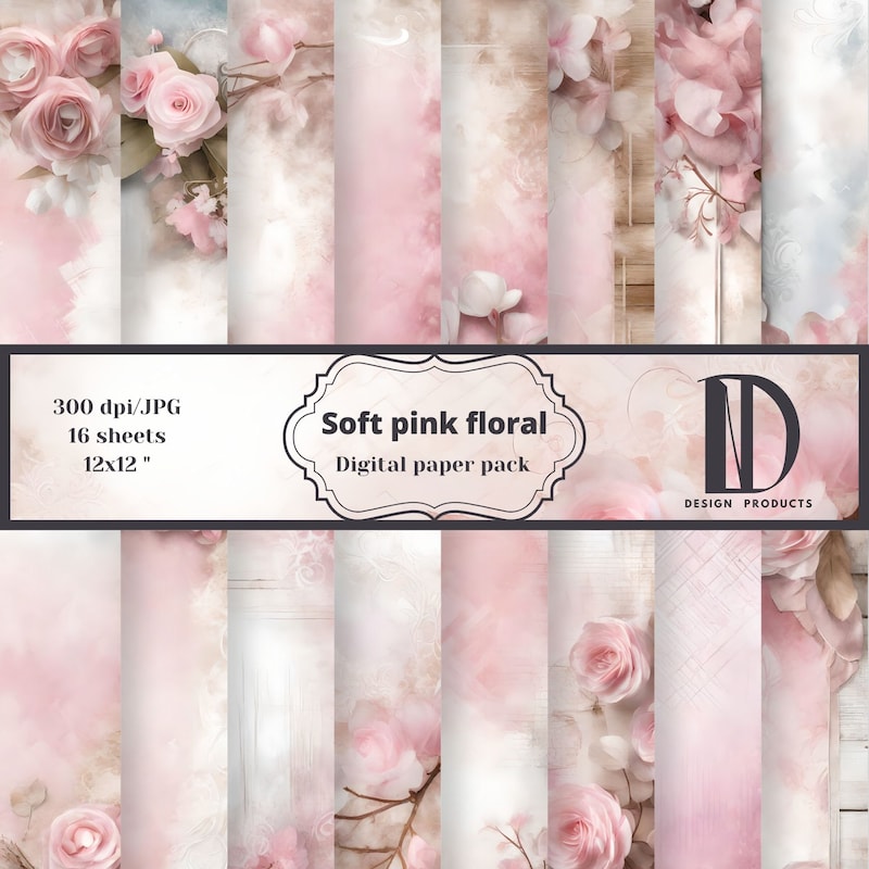 Floral Digital Paper - Etsy