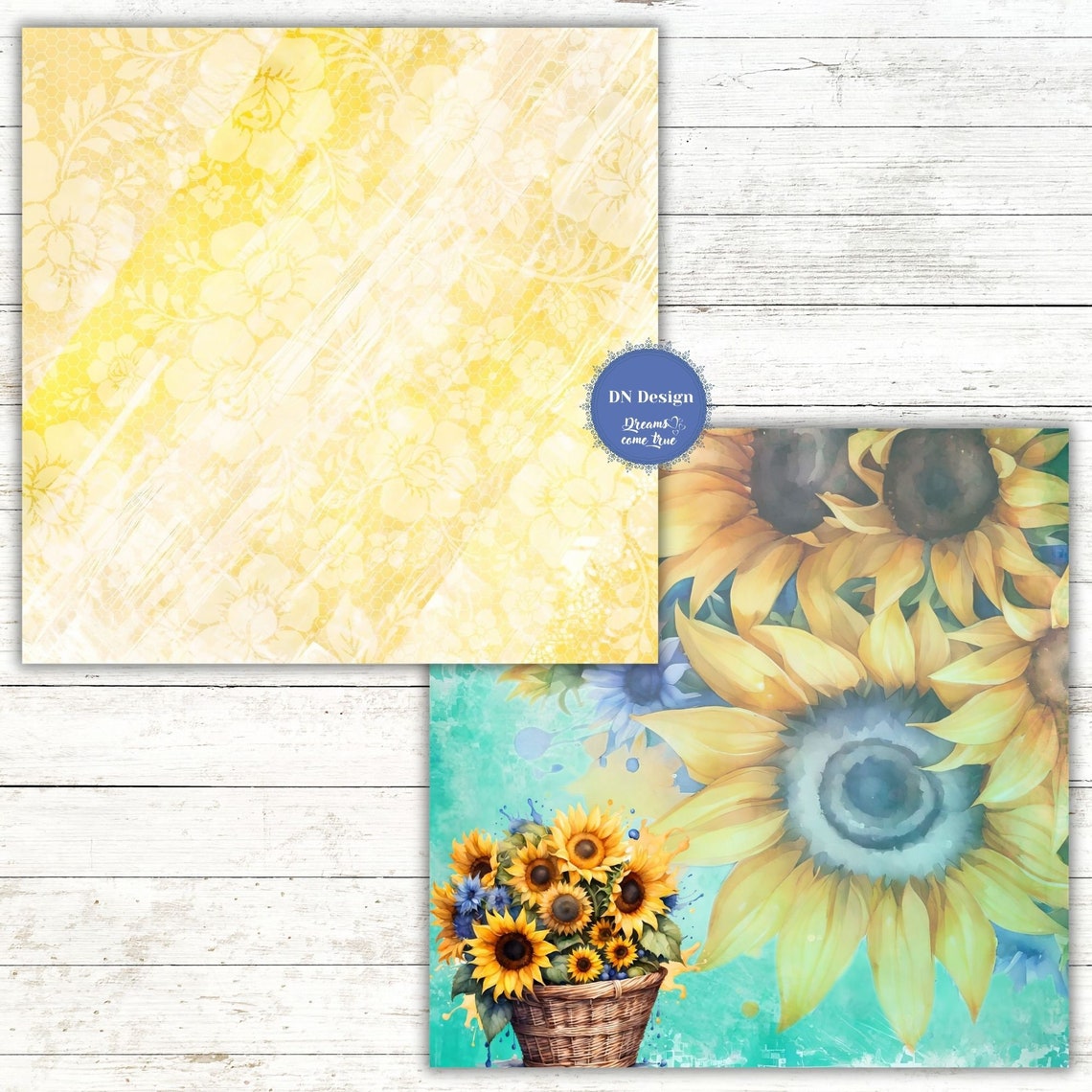Sunflower Digital Paper Pack,sunflower Junk Journal, Perfect for ...