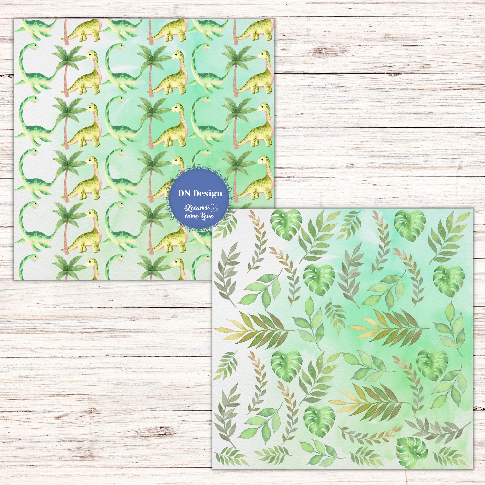 Digital Paper Pack,dinosaur World,cute Dinosaurs,baby Paper,printable ...