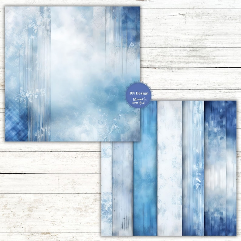 Blue for You Digital Paper Pack,blue Digital Paper,different Texture ...