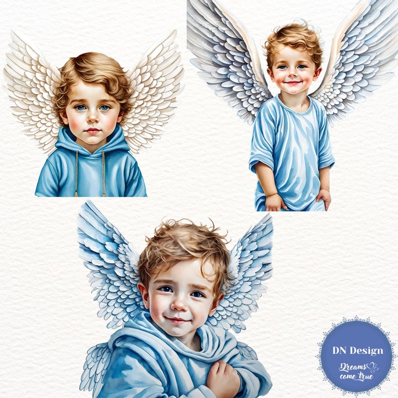 Clipart Angel Boys,angel Clipart, Baby Boy Clipart, Baby Shower Clipart ...