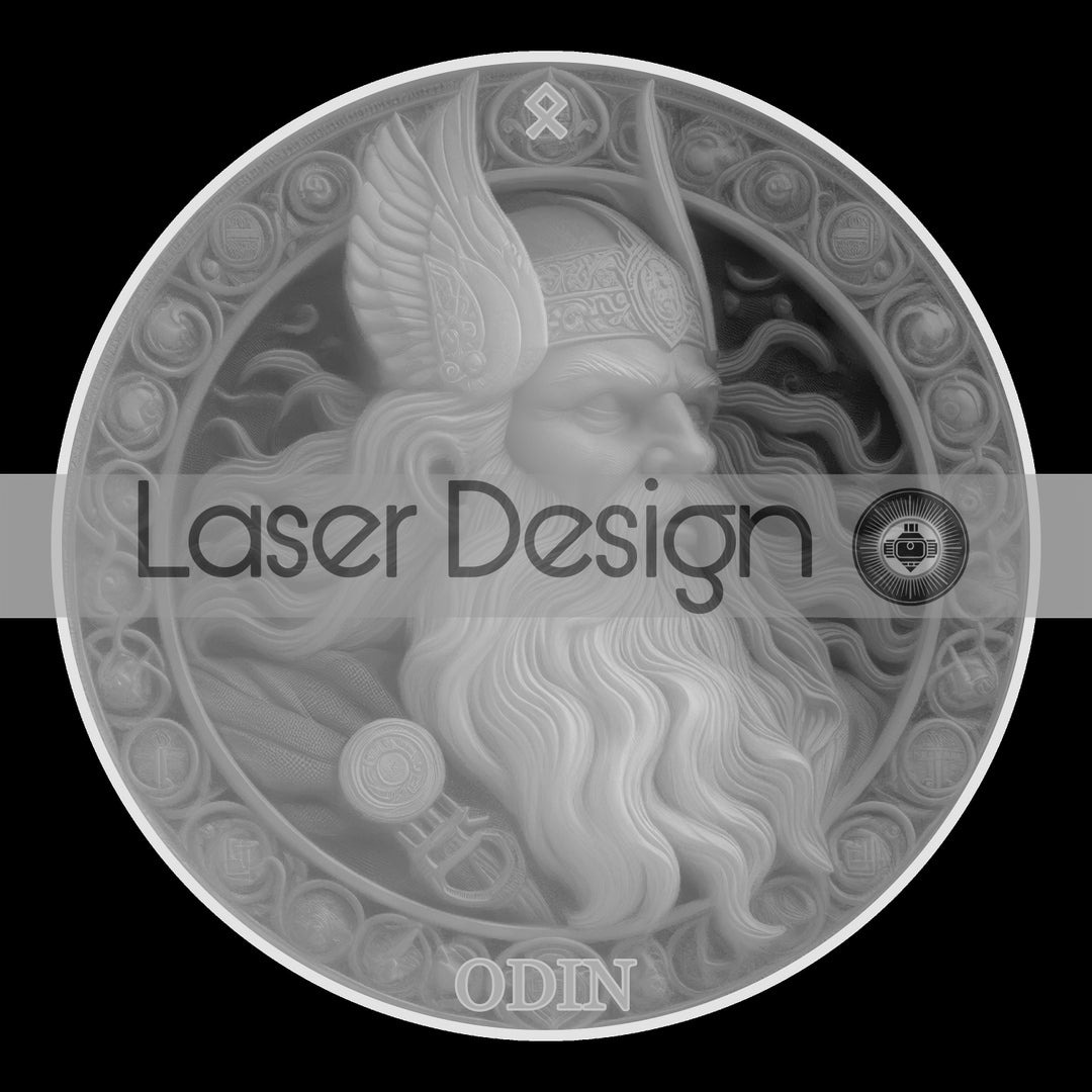 Fiber Laser Cut Depth Map 3D Odin PNG File / Depth Engraving for Brass and Other Materials - Etsy